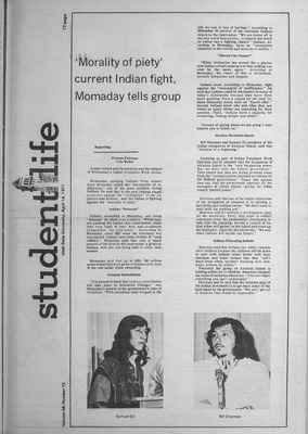 "Student Life, April 16, 1971, Vol. 68, No. 72" by Utah State University
