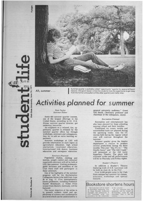 "Student Life, June 14, 1971, Vol. 68, No. 91" by Utah State University